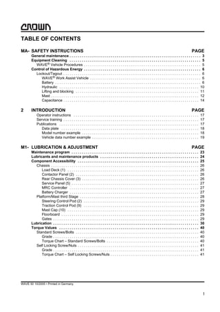 Crown wave50 work assit vehicle service repair manual | PDF | Consumer ...