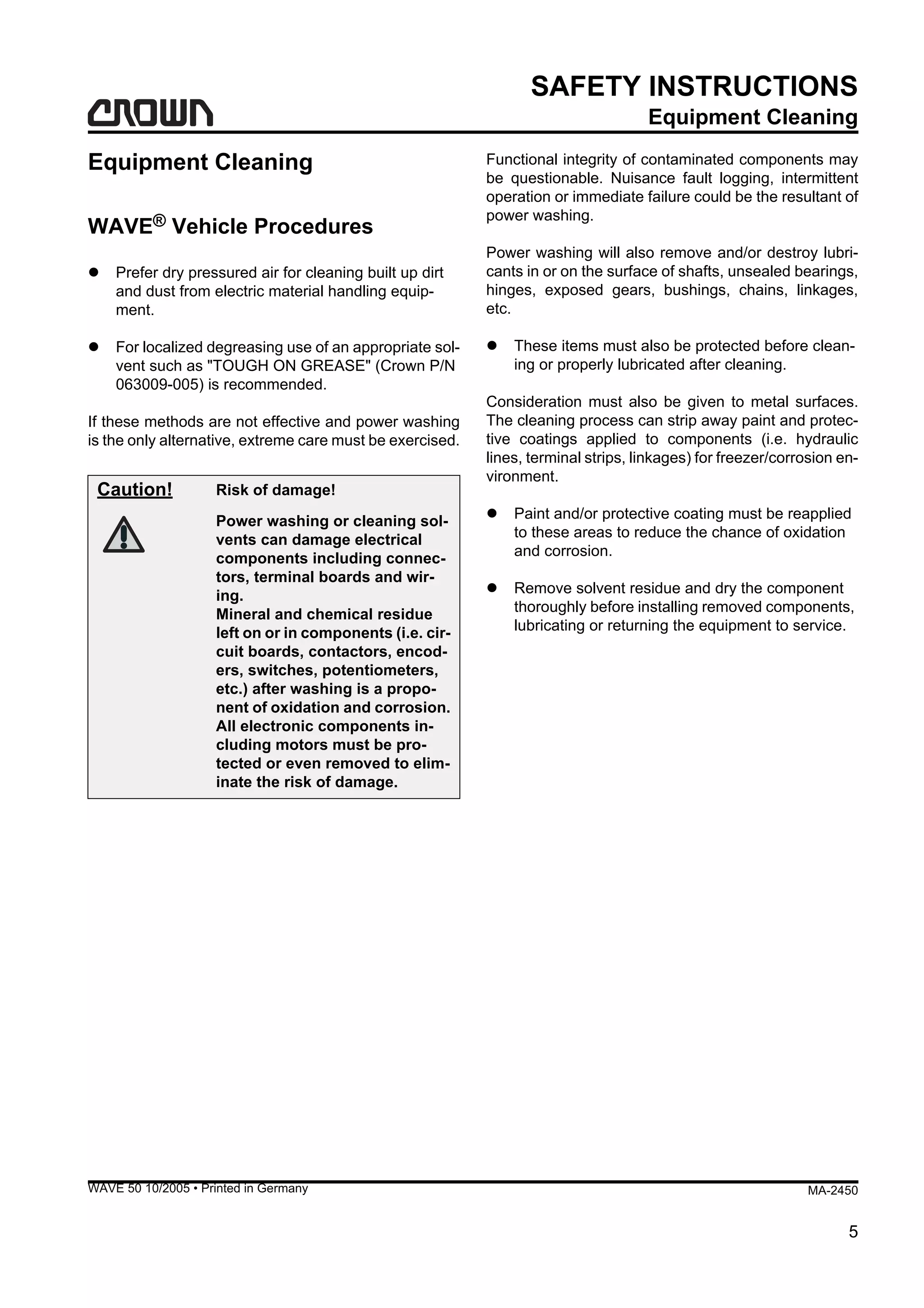 Crown wave50 work assit vehicle service repair manual | PDF