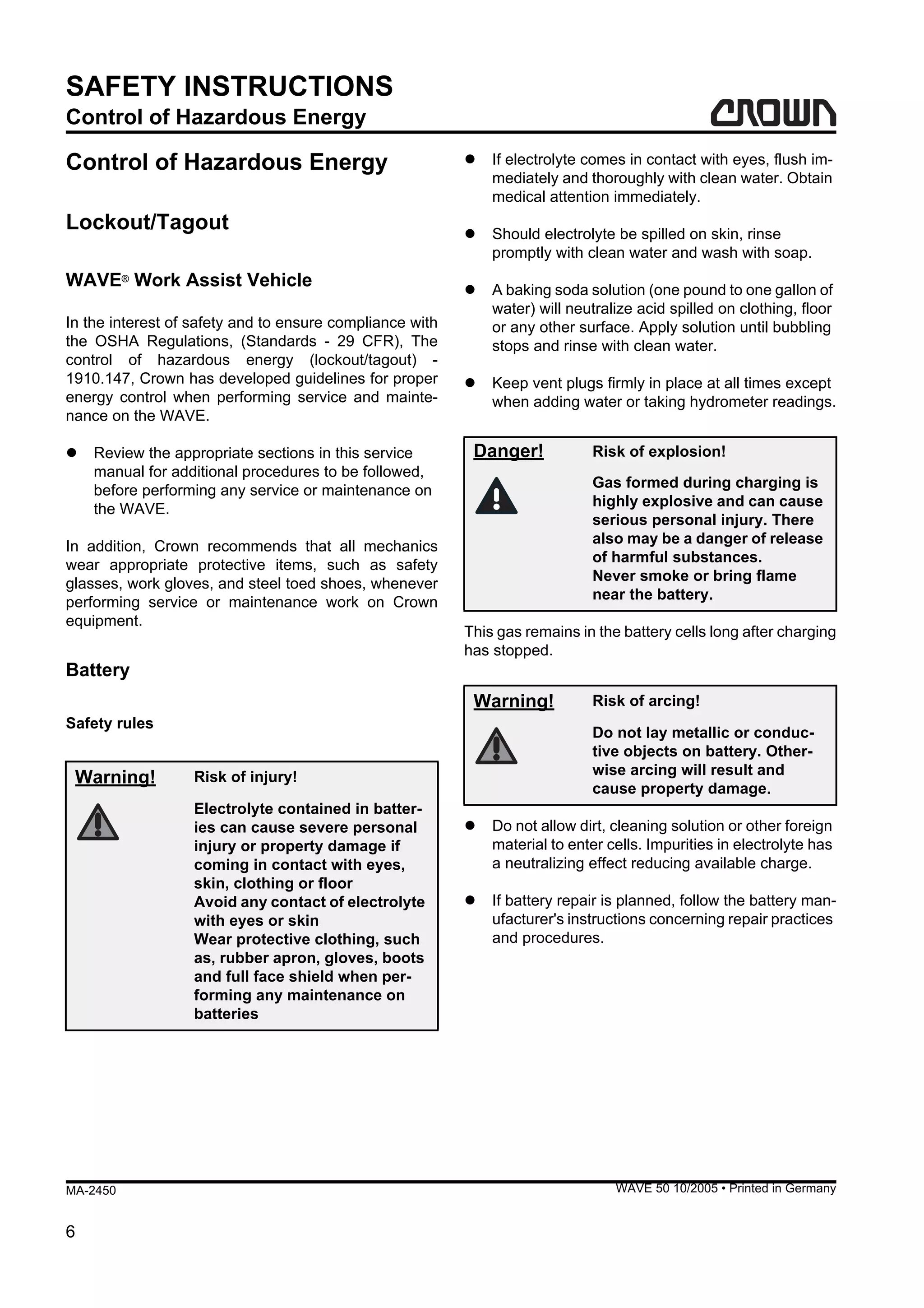 Crown wave50 work assit vehicle service repair manual | PDF