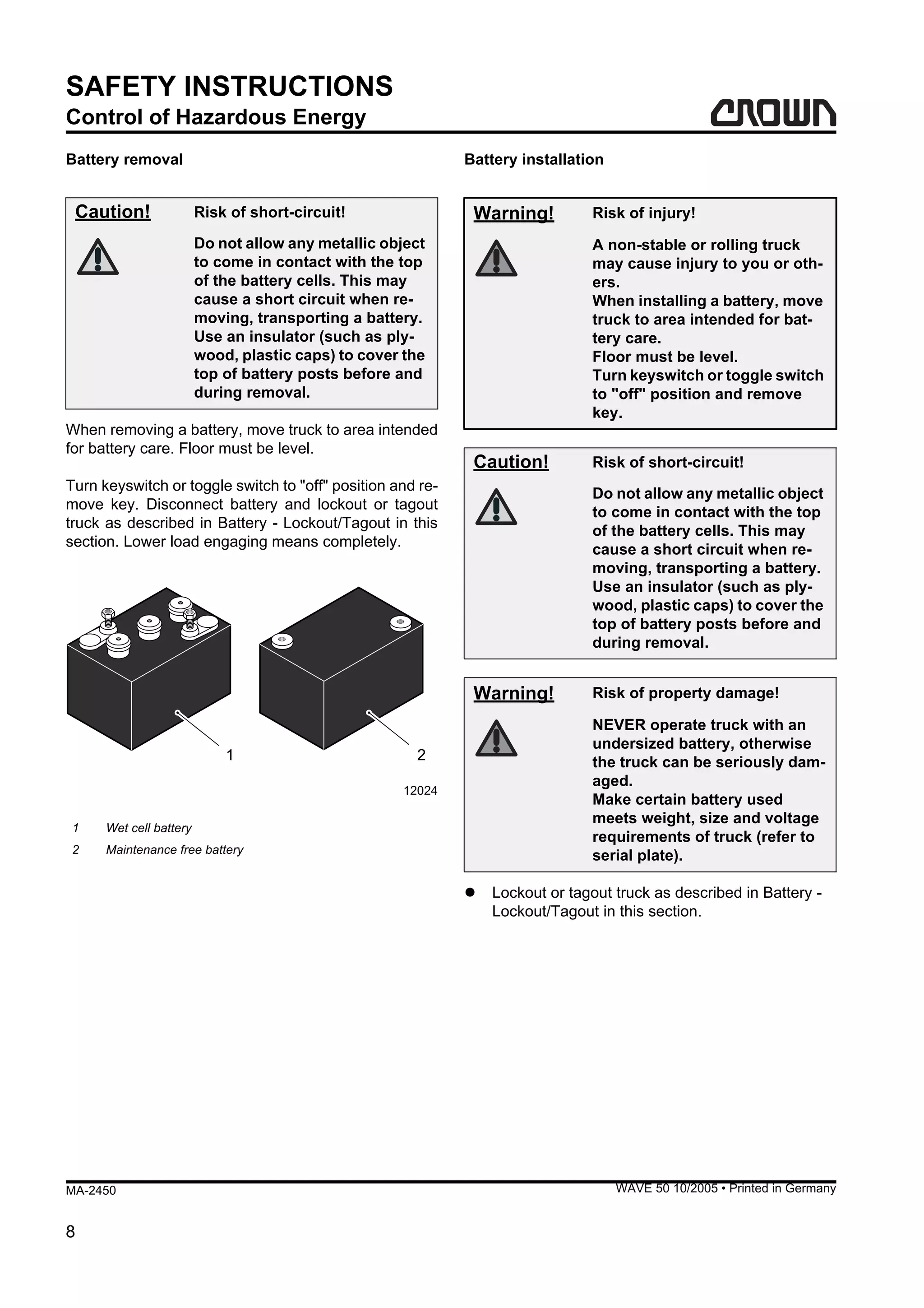 Crown wave50 work assit vehicle service repair manual | PDF