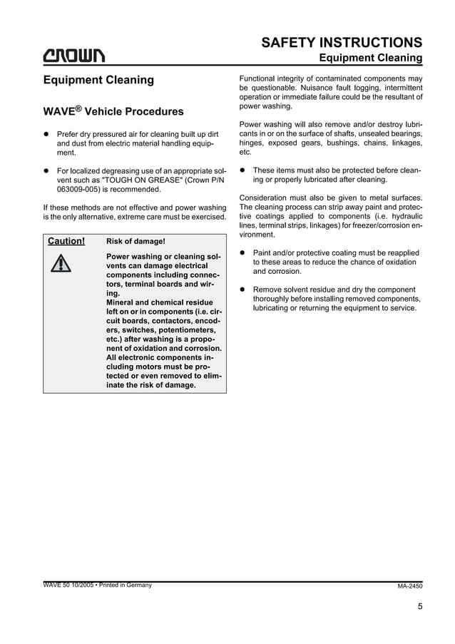 Crown wave50 work assit vehicle service repair manual | PDF