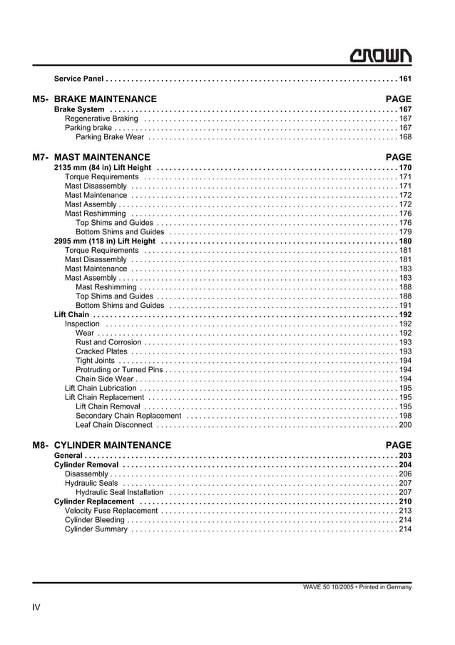 Crown wave50 work assit vehicle service repair manual | PDF