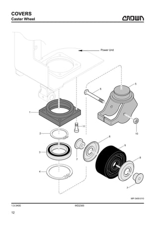 Crown wd2300 series walkie reach stacker parts catalogue manual | PDF