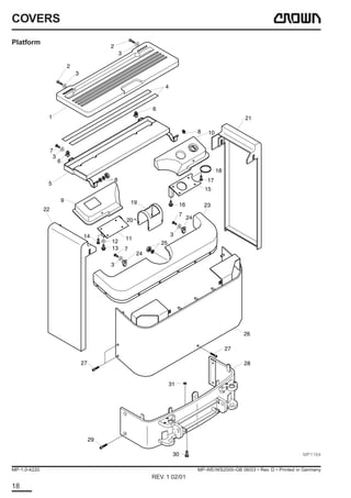 Crown we2000 series forklift parts catalogue manual | PDF