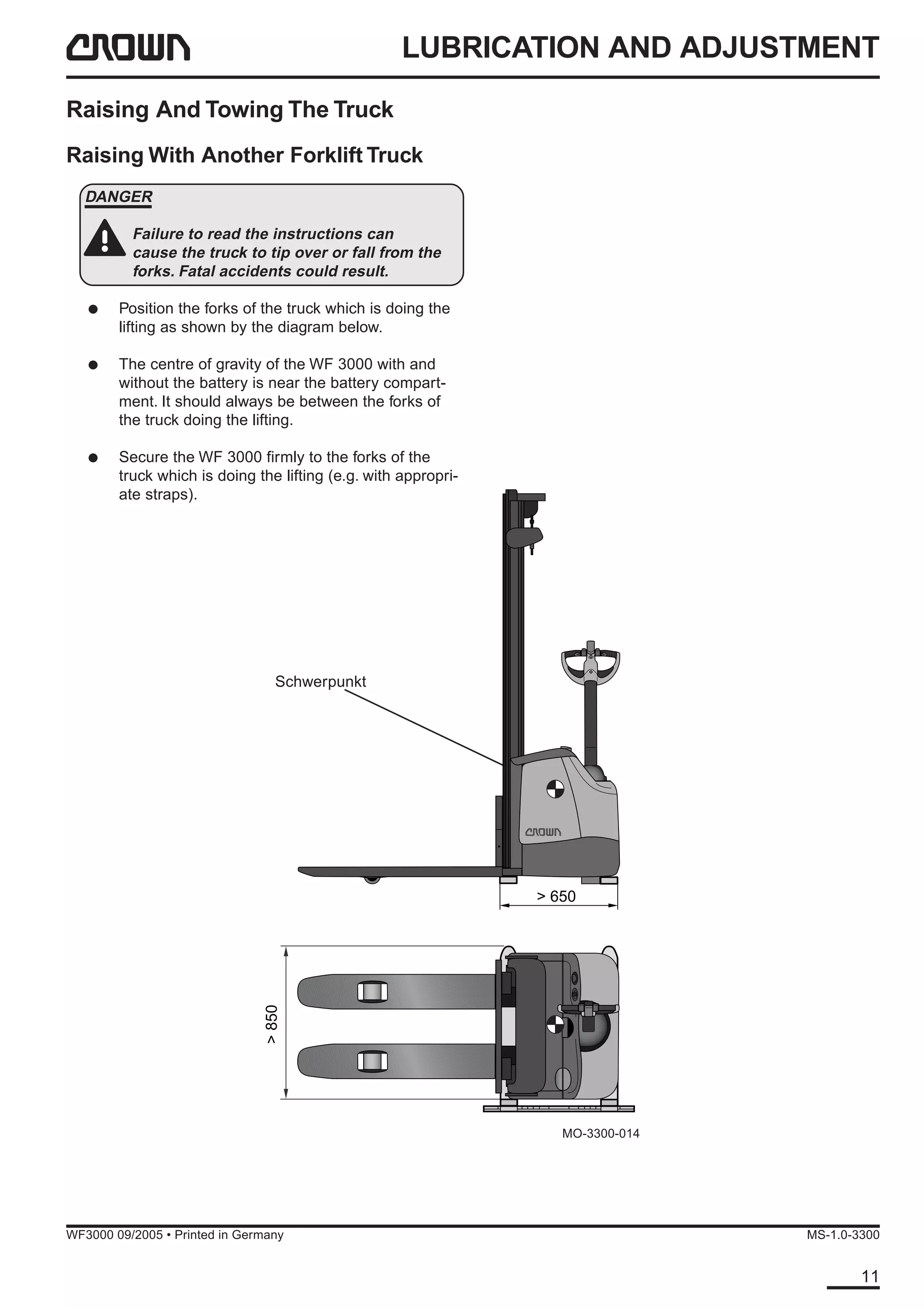 Crown wf3000 series forklift service repair manual | PDF