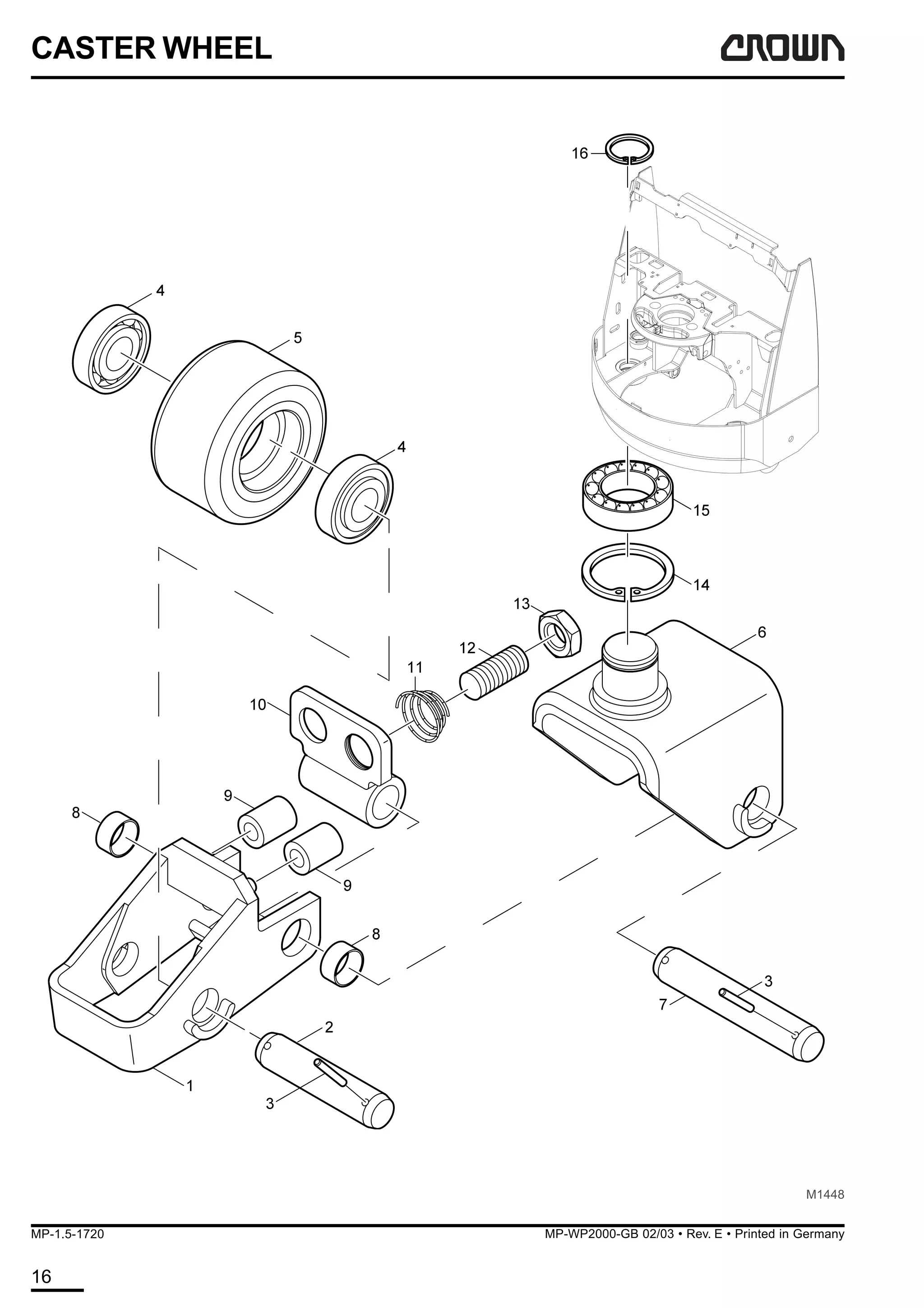 Crown wp2000 series pallet truck parts catalogue manual | PDF