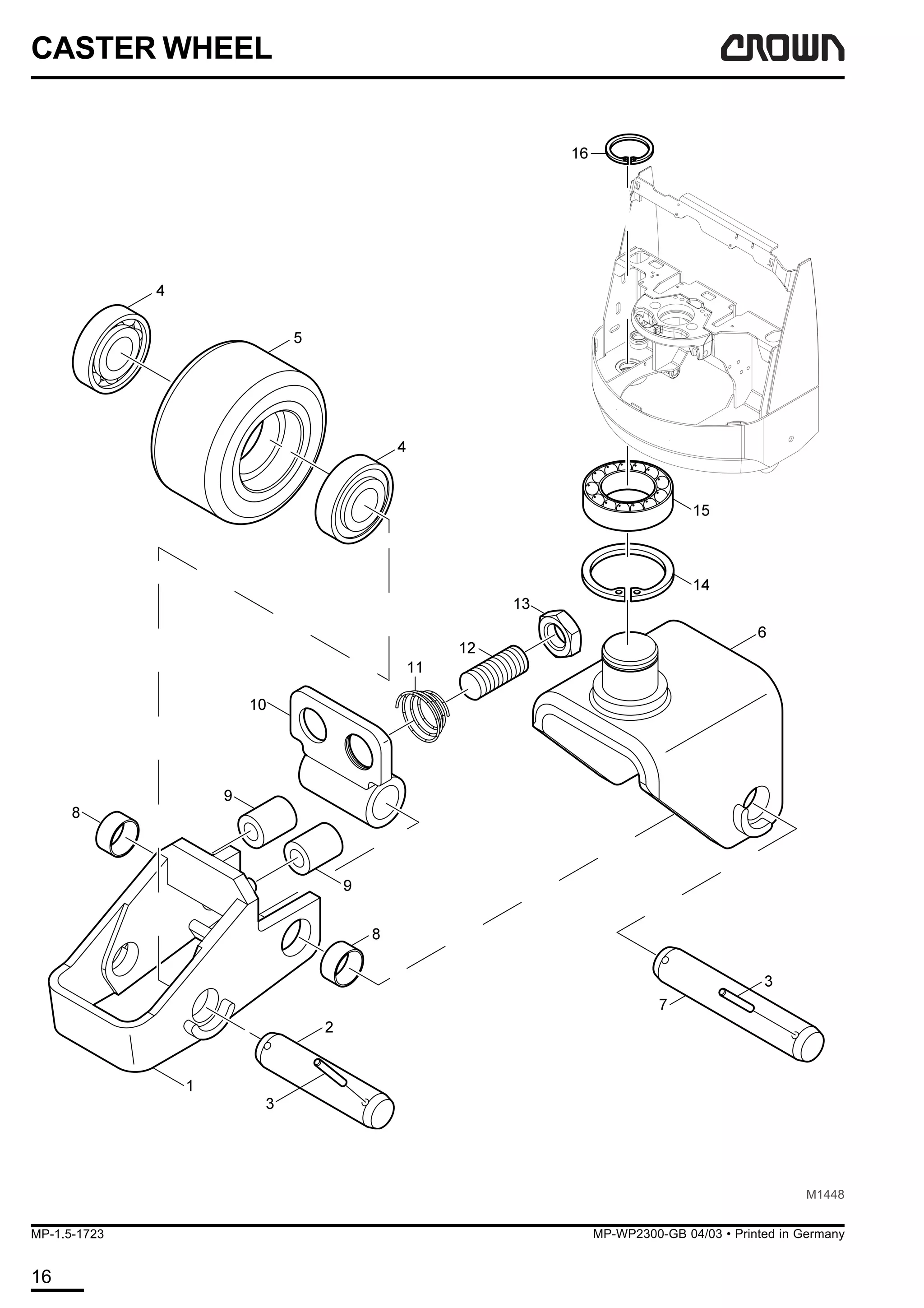 Crown wp2300 series pallet truck parts catalogue manual | PDF