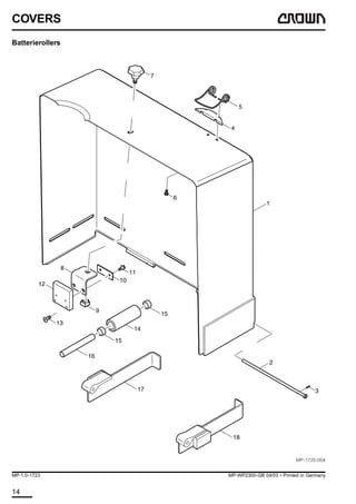 Crown wp2300 series pallet truck parts catalogue manual | PDF