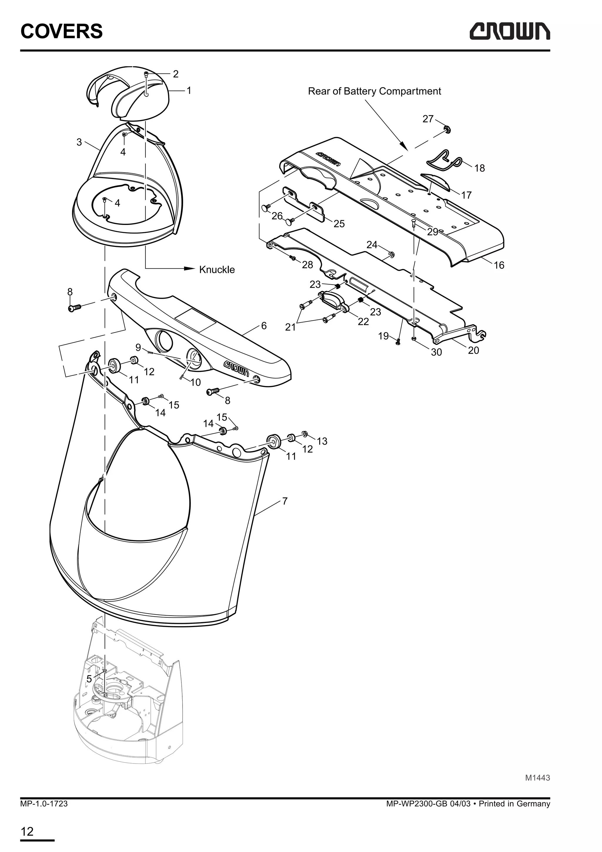 Crown wp2300 series pallet truck parts catalogue manual | PDF