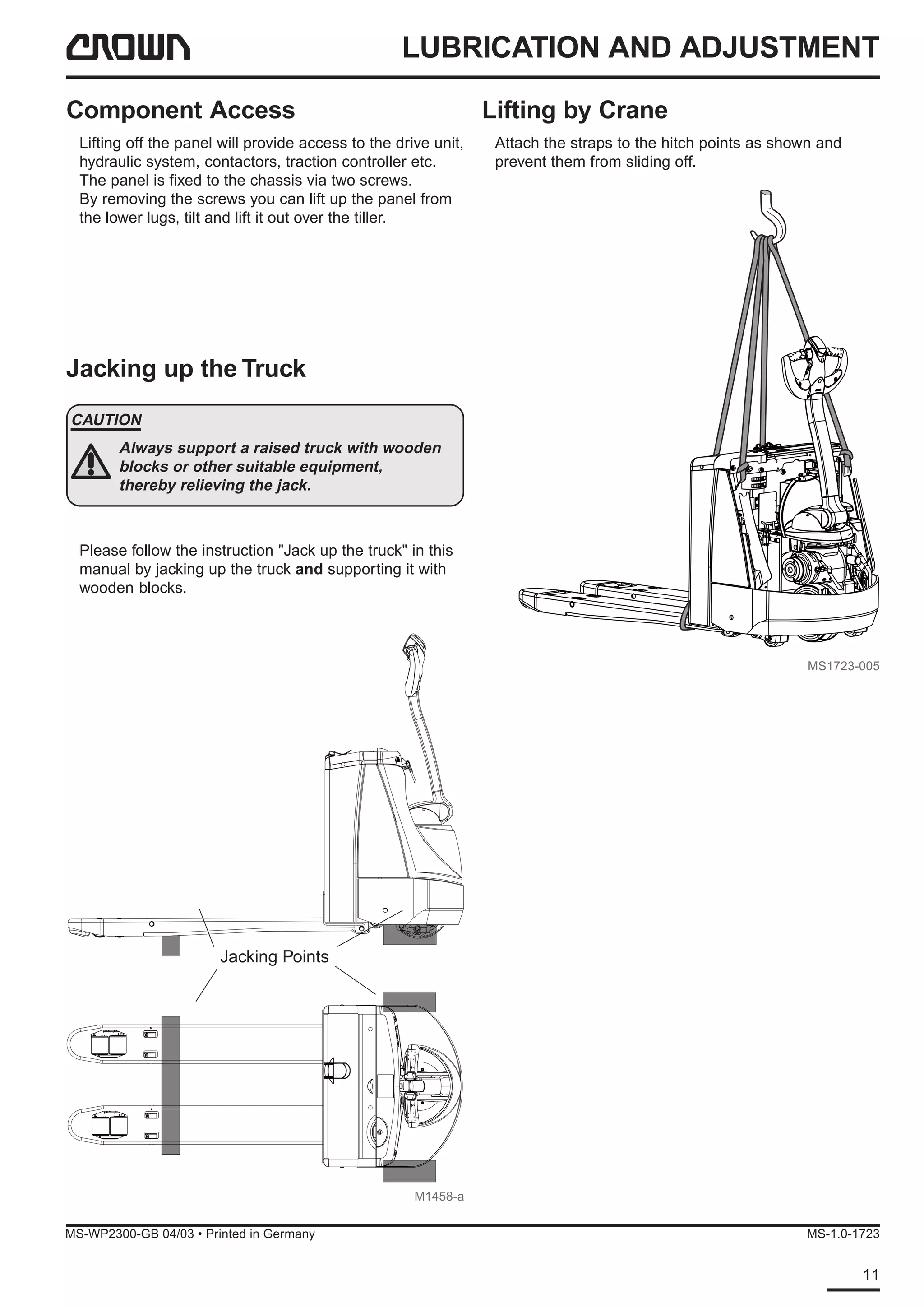 Crown wp2300 series pallet truck service repair manual | PDF