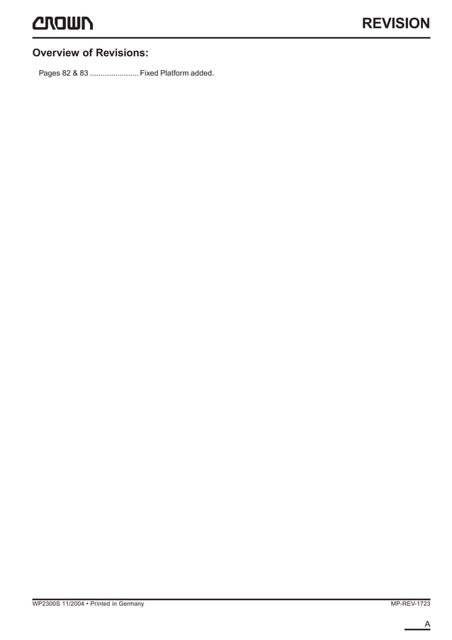 Crown wp2300 s series pallet truck parts catalogue manual | PDF