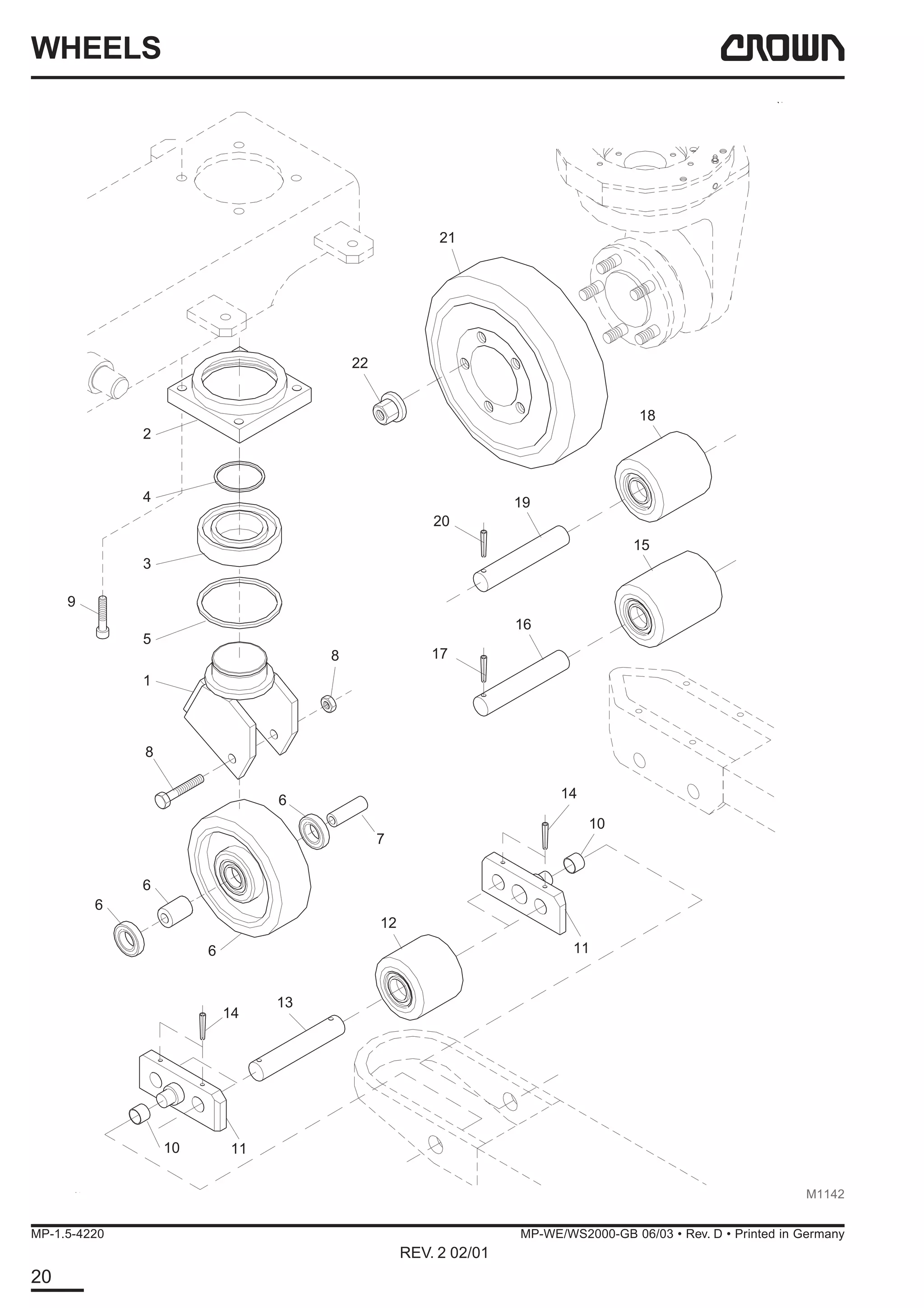 Crown ws2000 series forklift parts catalogue manual | PDF