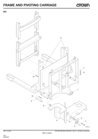 Crown ws2000 series forklift parts catalogue manual | PDF