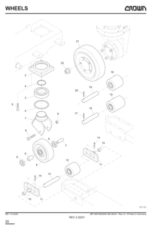 Crown ws2000 series forklift parts catalogue manual | PDF