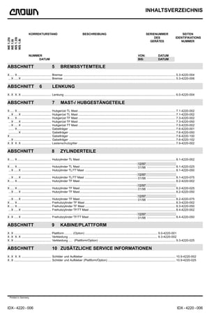 Crown ws2000 series forklift service repair manual | PDF