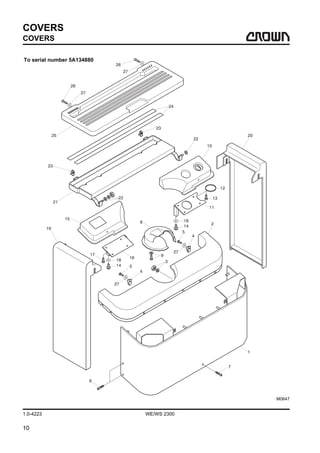 Crown ws2300 series forklift parts catalogue manual | PDF