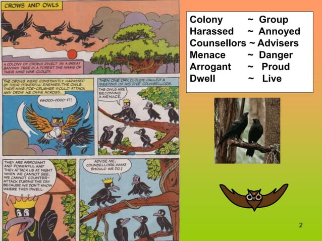 Crows and Owls - An Animal Story with a Moral.ppt