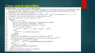 Crow search algorithm | PPTX