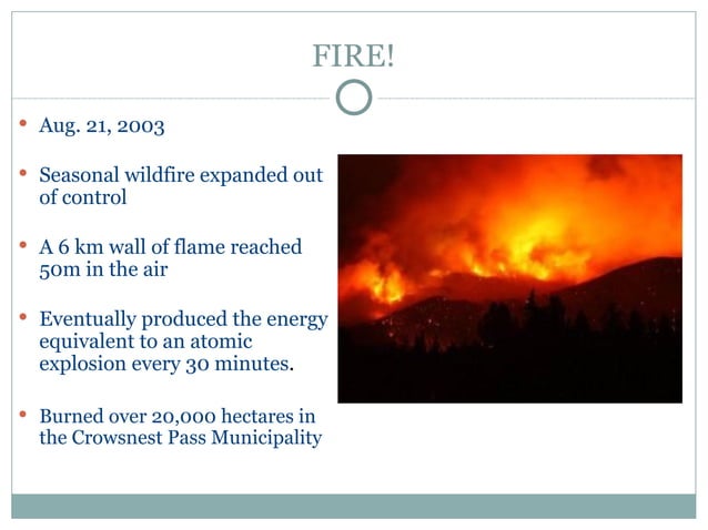 Crowsnest Fire Presentation | PPT