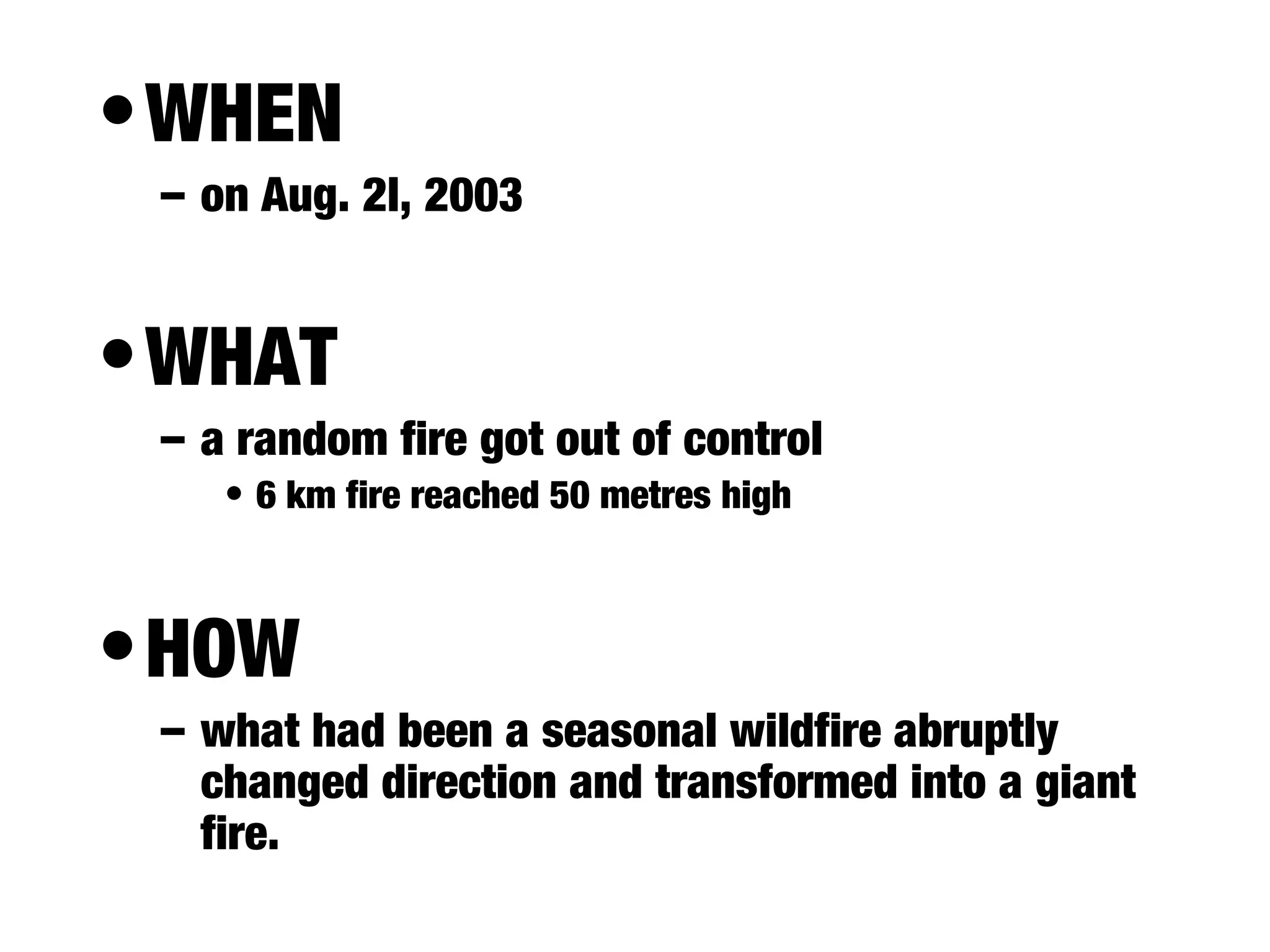 Crowsnest Pass Fires 2003 | PPT