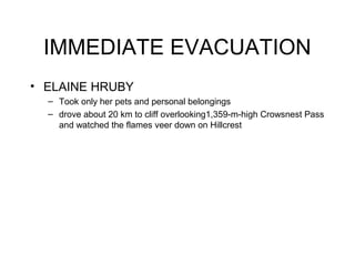 Crowsnest Pass Fires 2003 | PPT