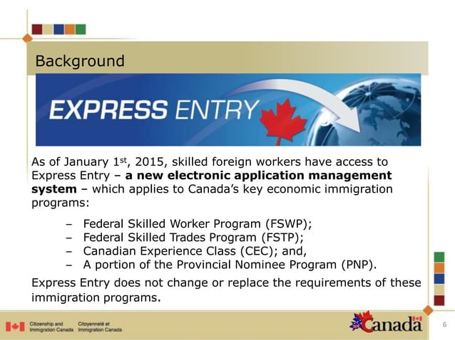 Croyez immigration express entry | PPT