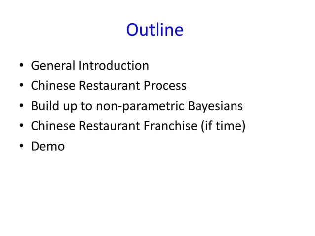 Chinese Restaurant Process | PPT