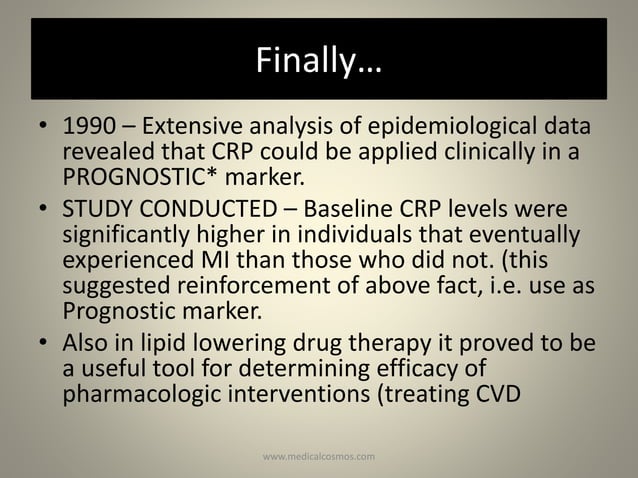 CRP - C Reactive Protein Origin (Name) & Overview | PPTX | Heart and ...