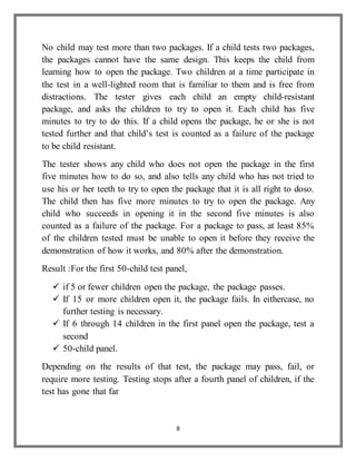 Child rsistant packaging | DOCX