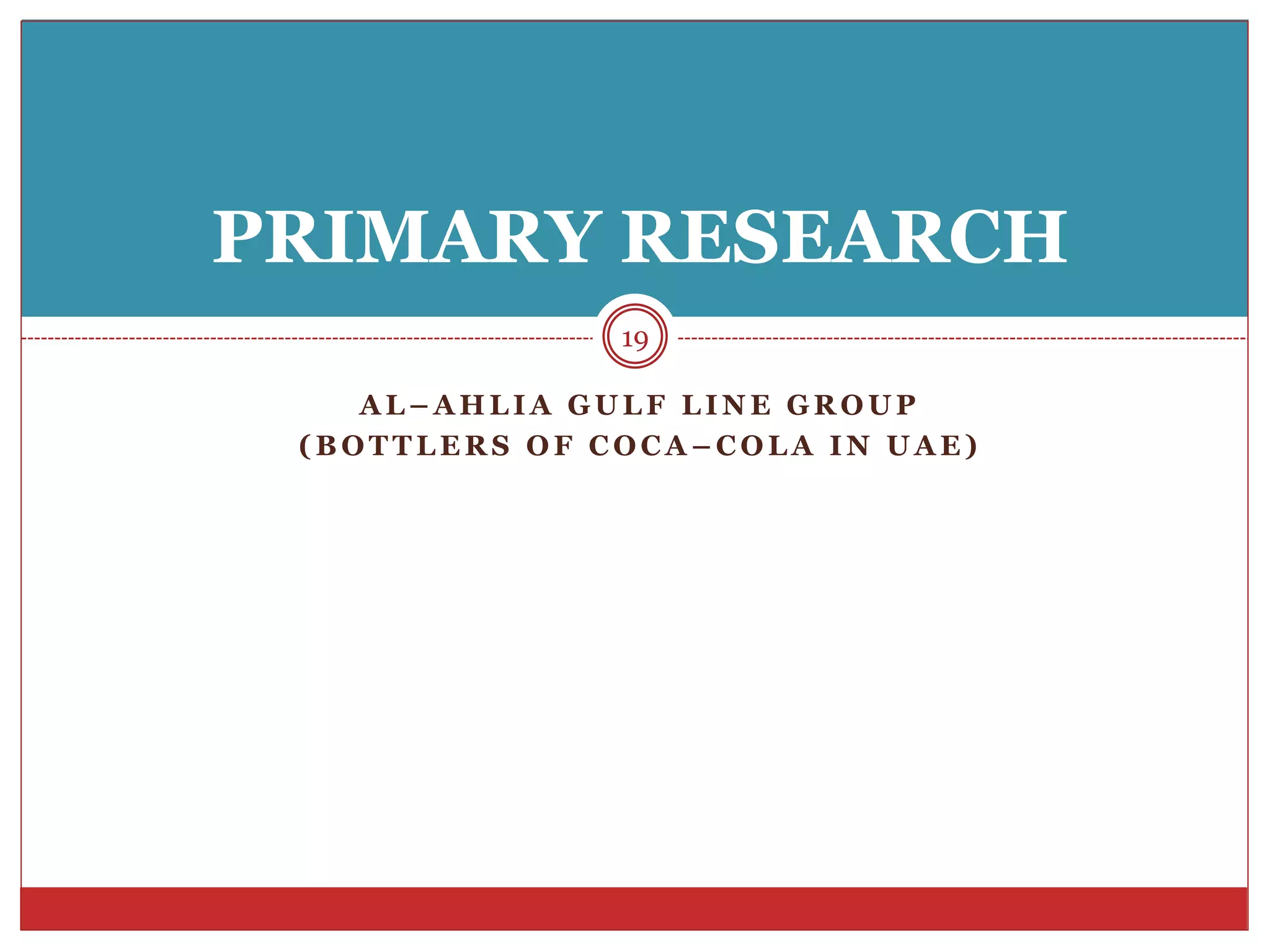 Corporate Research Project on Carbonated Drinks Industry in Dubai | PPT ...