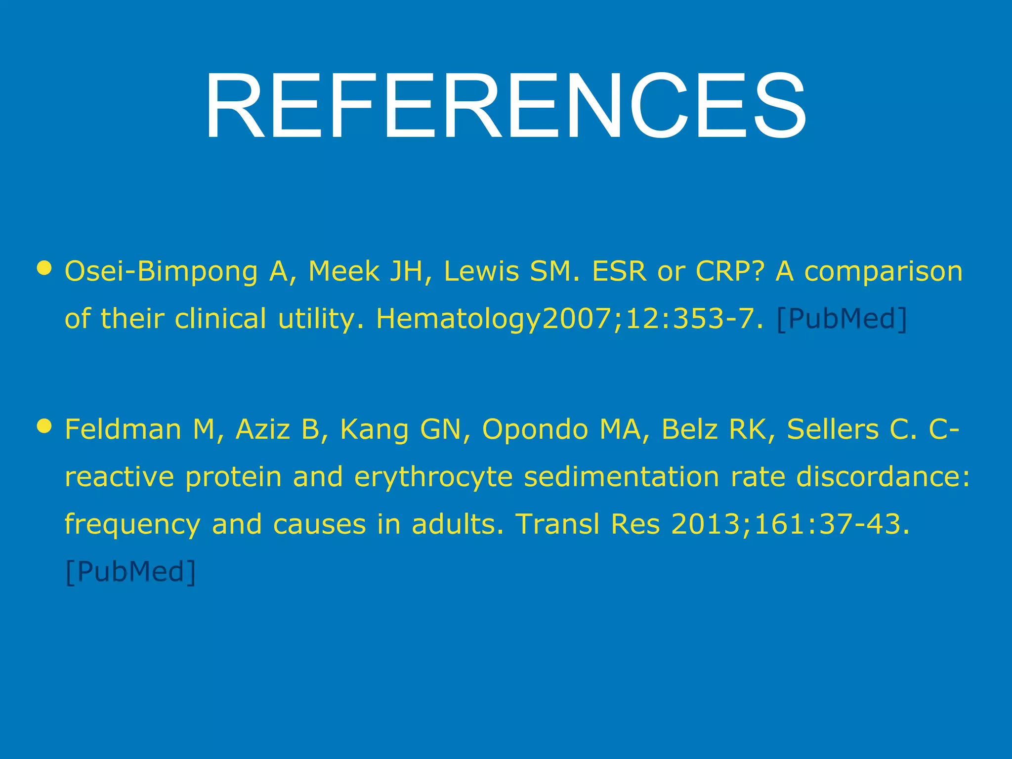 CRP test & ESR test | PPTX