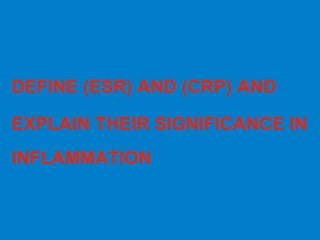 CRP test & ESR test | PPTX