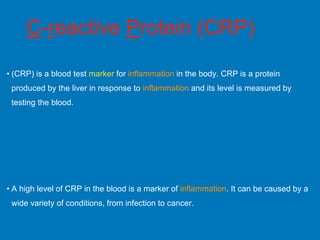 CRP test & ESR test | PPTX