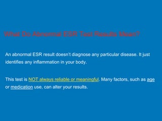 CRP test & ESR test | PPTX