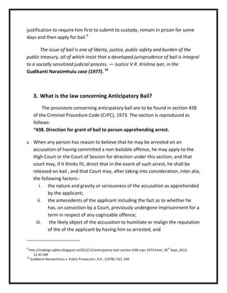 Crpc: Anticipatory Bail | DOCX