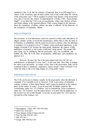 Investigation with respect to the cognizable offence by police- FIR ...