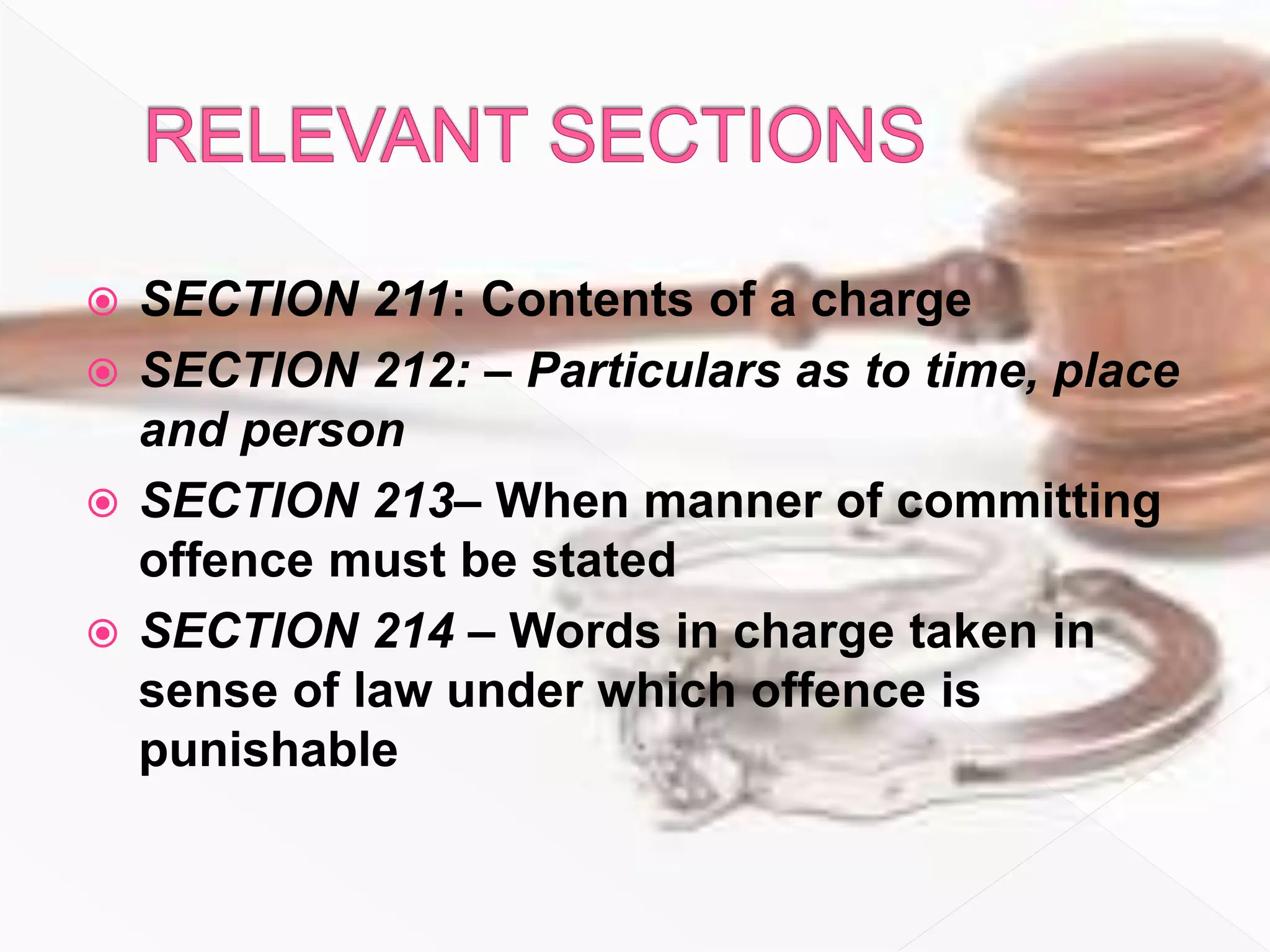 FRAMING OF CHARGES AND CONTENT OF A CHARGE | PPTX