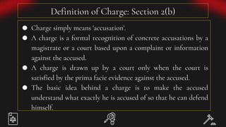 Charge and its essentials rules Under the CRPC, 1898 | PPTX