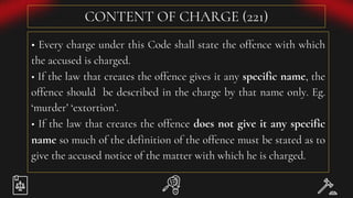 Charge and its essentials rules Under the CRPC, 1898 | PPTX
