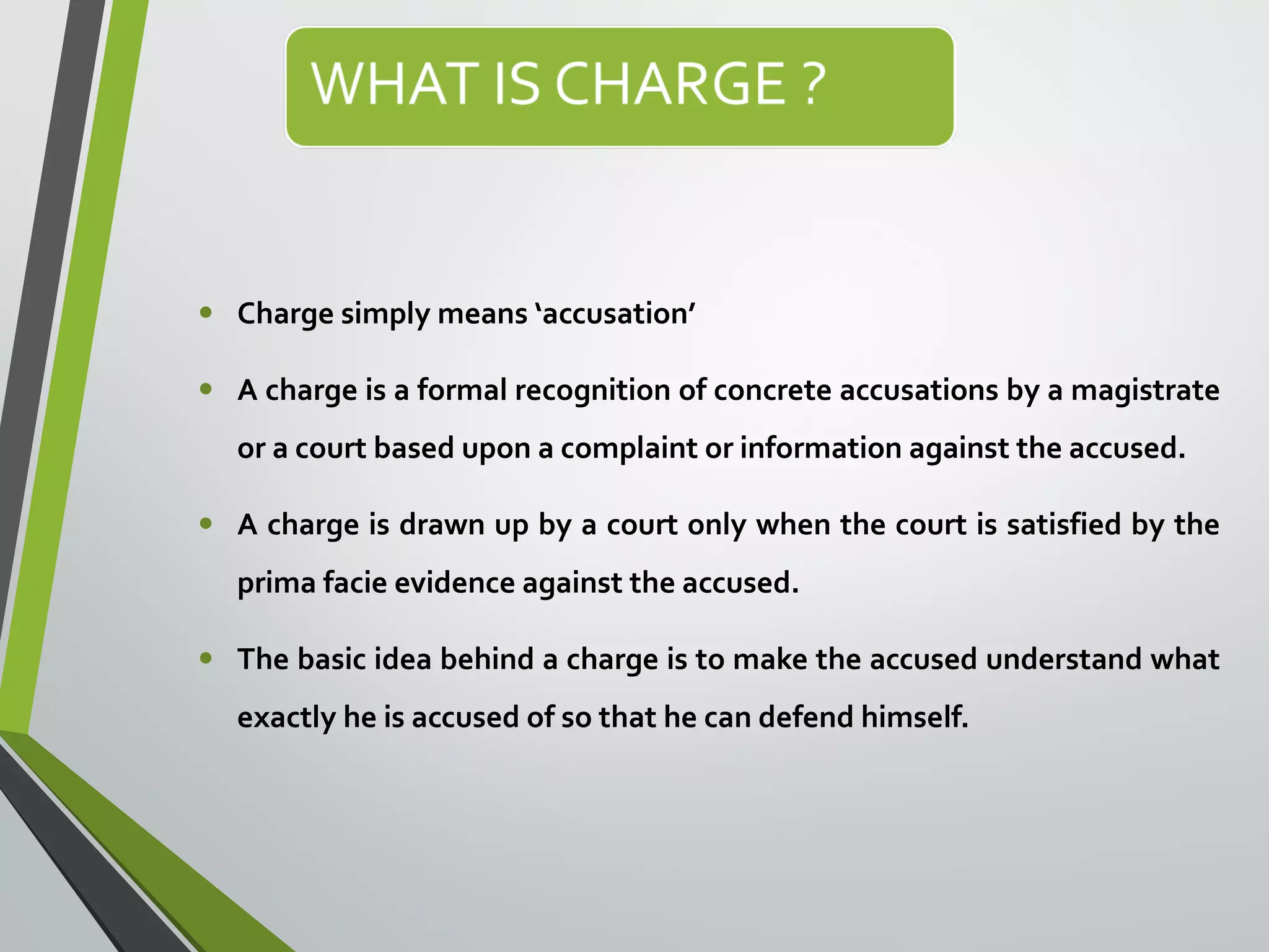 charge under Criminal procedure code, 1908 | PPT