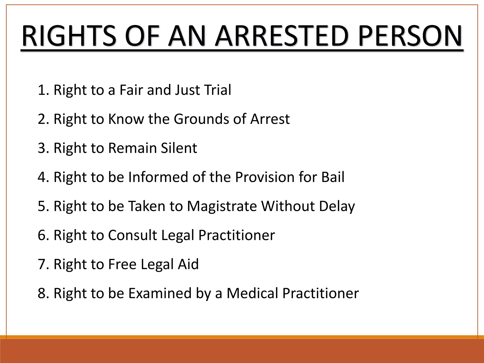 Crpc - Rights of an Arrested Person | PPTX