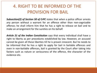 Crpc - Rights of an Arrested Person | PPTX