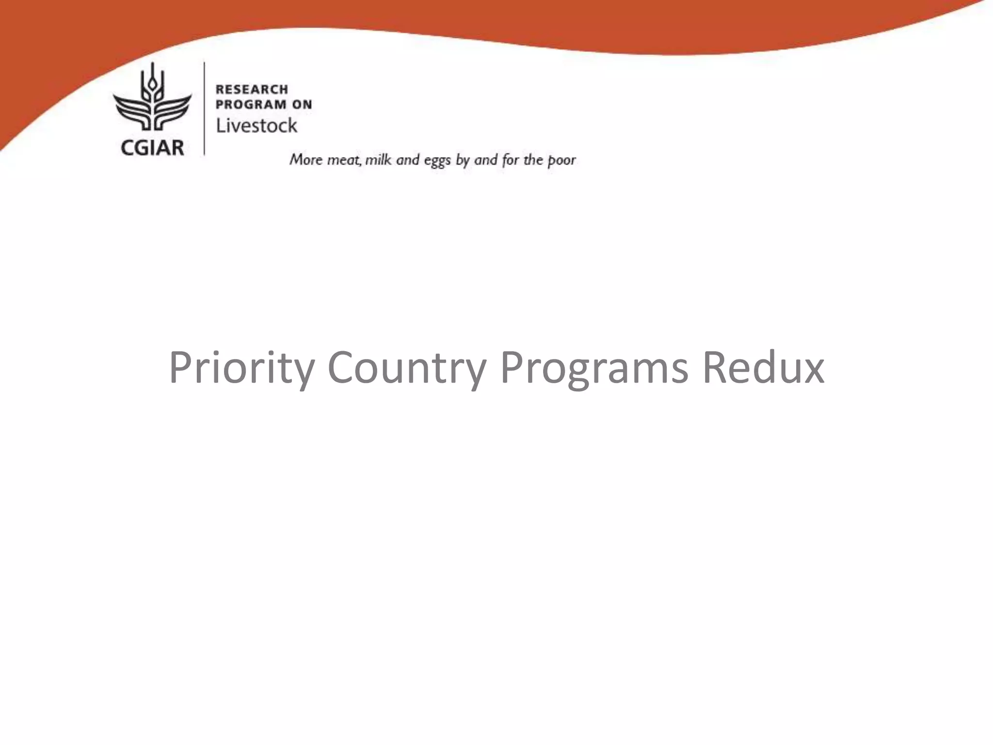 Planning the Priority Country Programs | PPT
