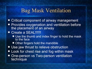 Cr pediatrics residents airway management part 2 | PPT