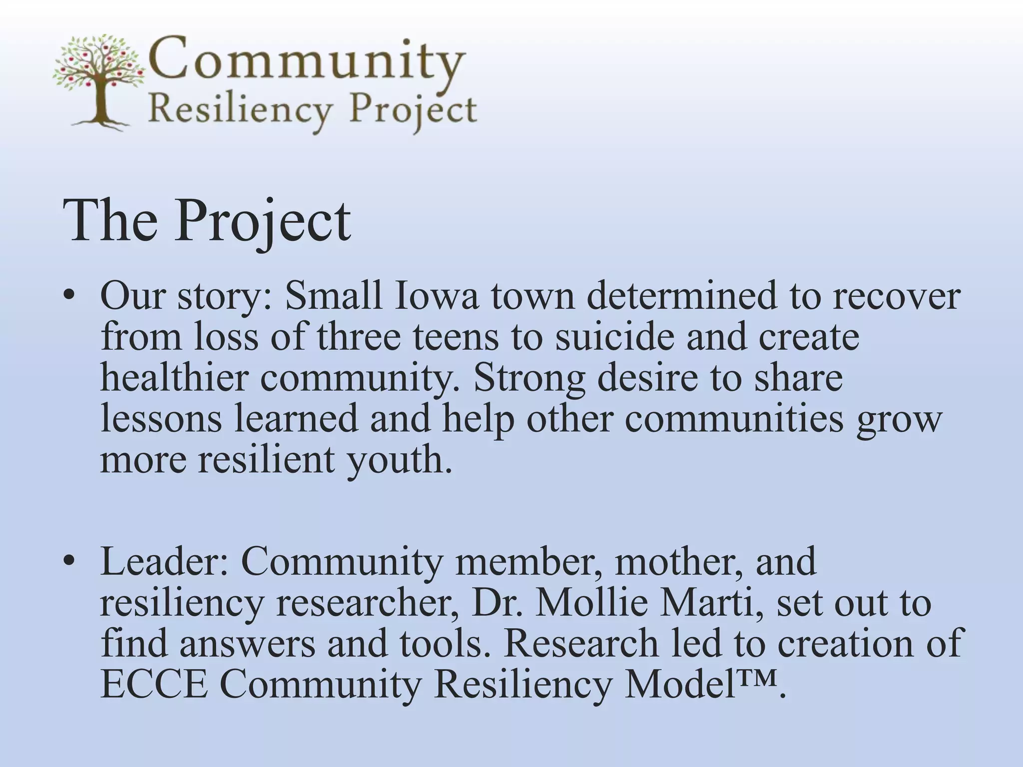 Community Resiliency Project - In a Nutshell! | PPTX