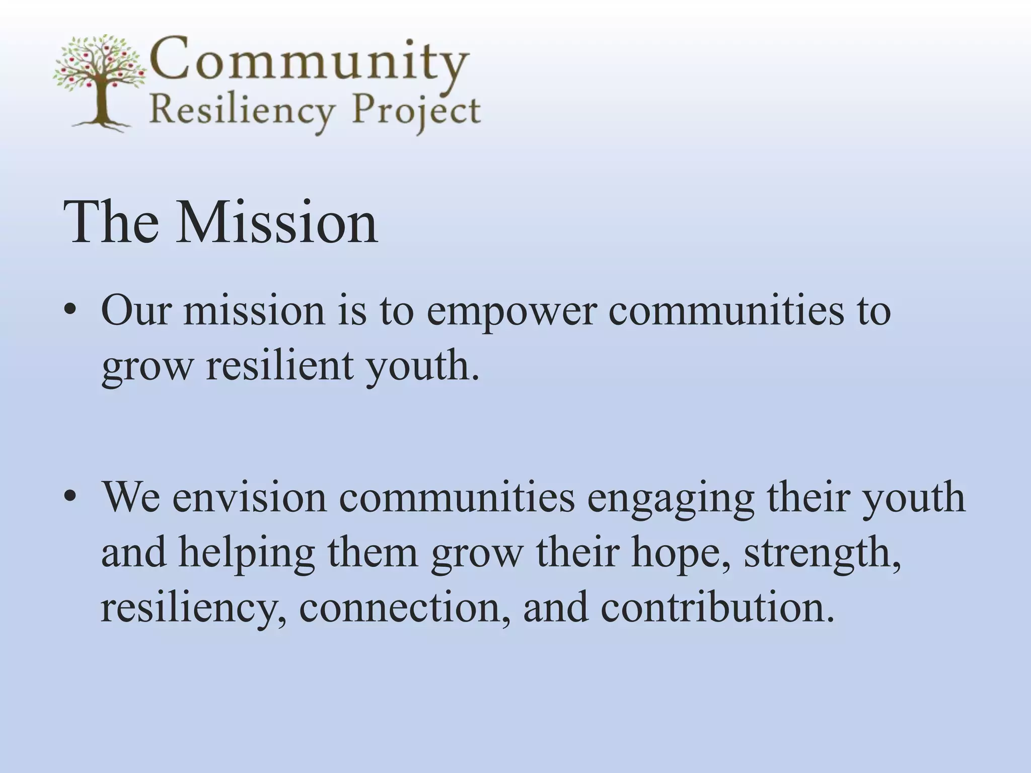 Community Resiliency Project - In a Nutshell! | PPTX