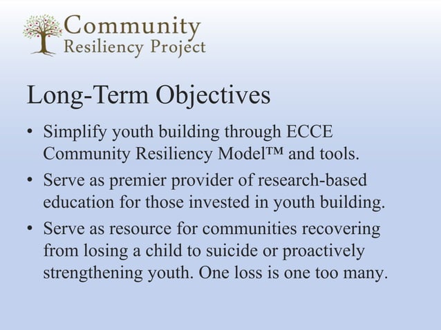 Community Resiliency Project - In a Nutshell! | PPT