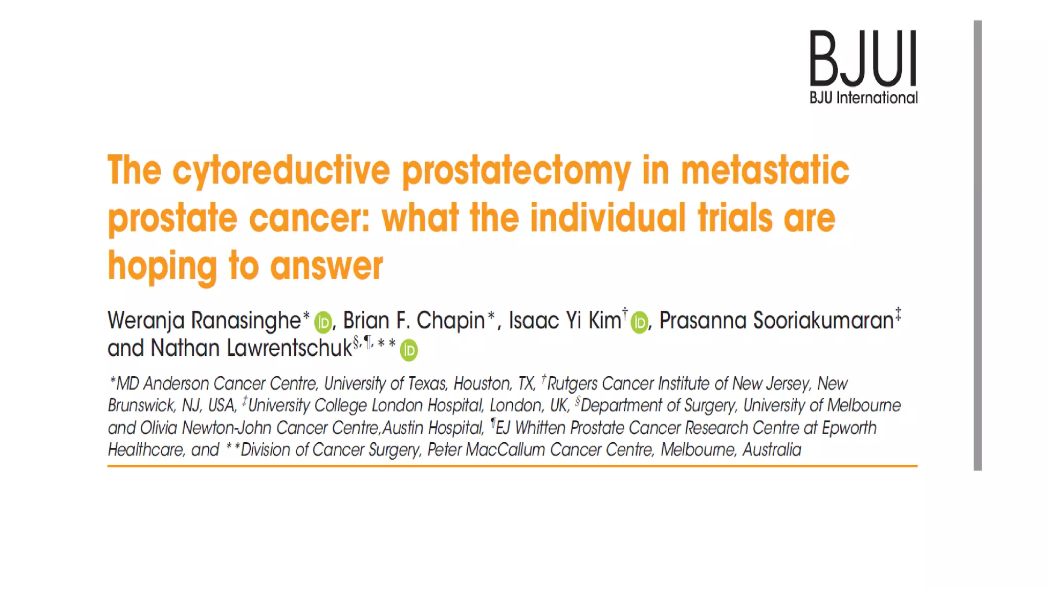 The cytoreductive prostatectomy in prostate cancer and ongoing trails ...
