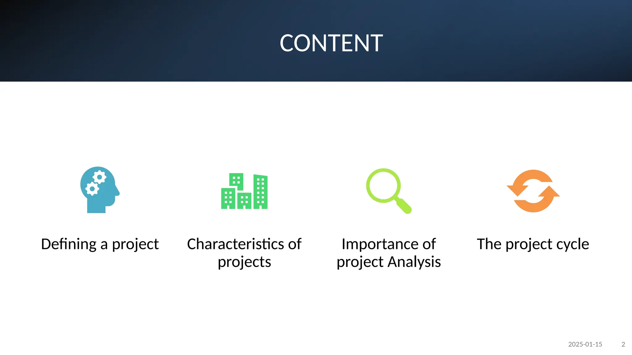 PROJECT ANALYSIS / project management intro | PPTX