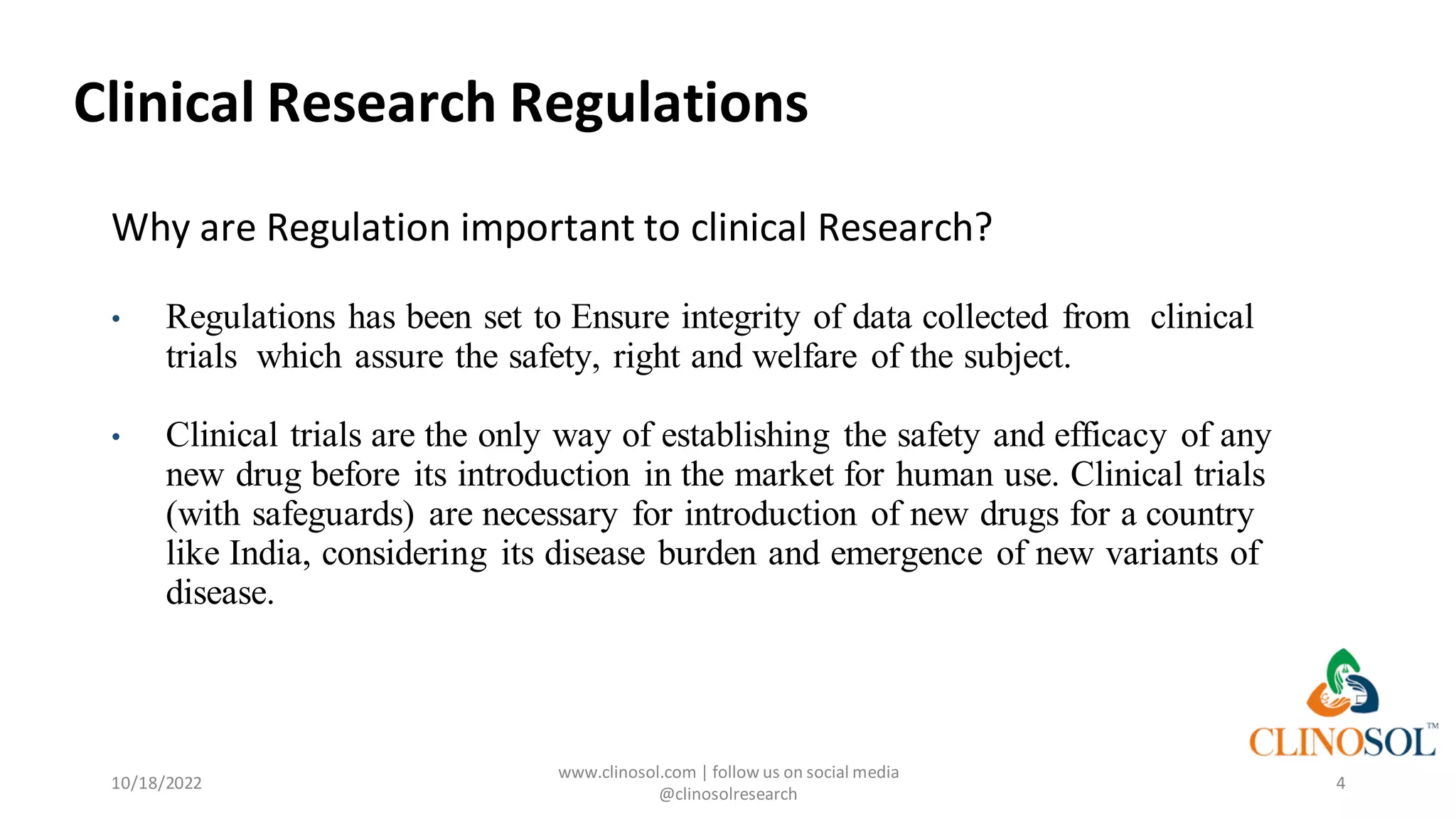 Introduction to Clinical Research Regulations | PDF